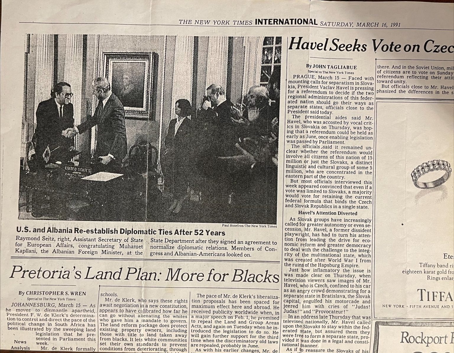 32 vite më parë, SHBA dhe Shqipëria rivendosën marrëdhëniet diplomatike ...